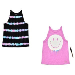 Justice | Shirts & Tops | New Justice High Neck Tanks 2pc Pack Tie Dye ...